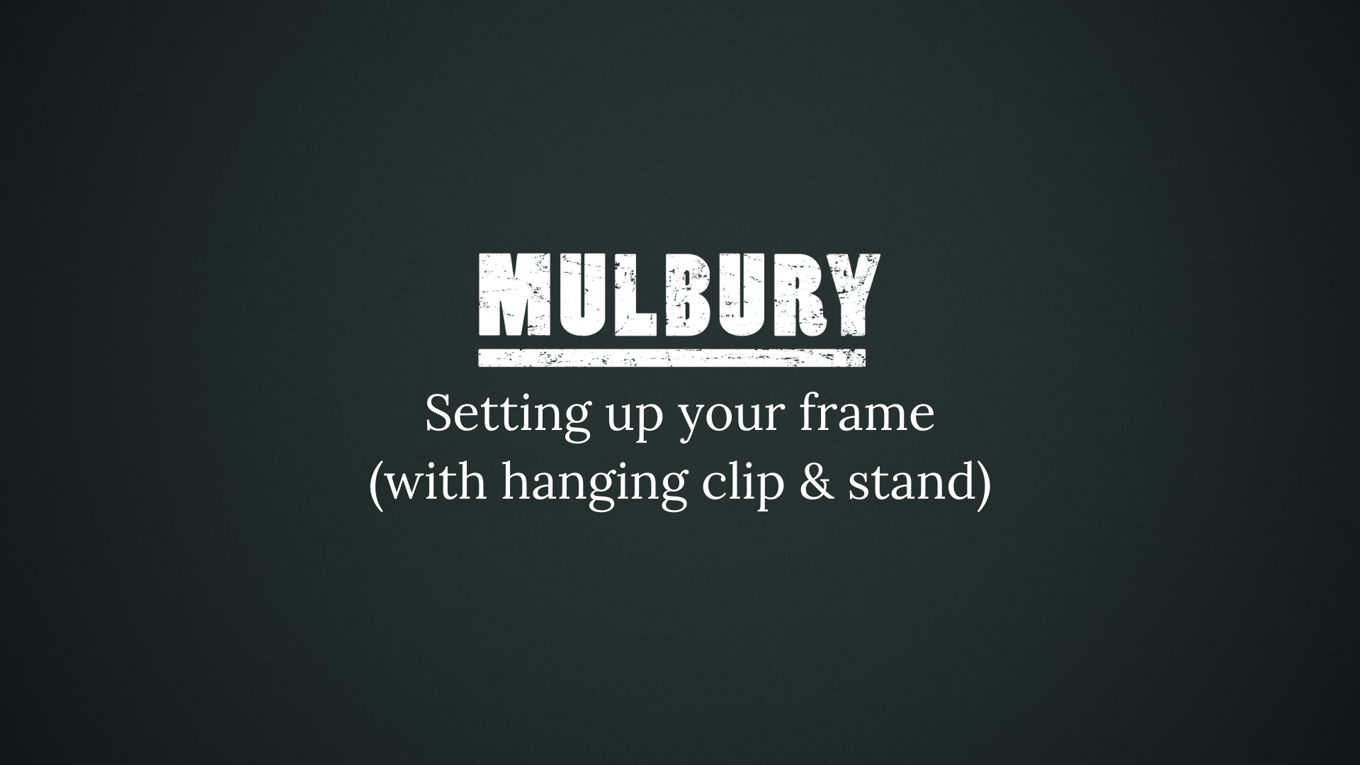 How to setup your picture frame - For frames with Hanging Clip and Sta ...